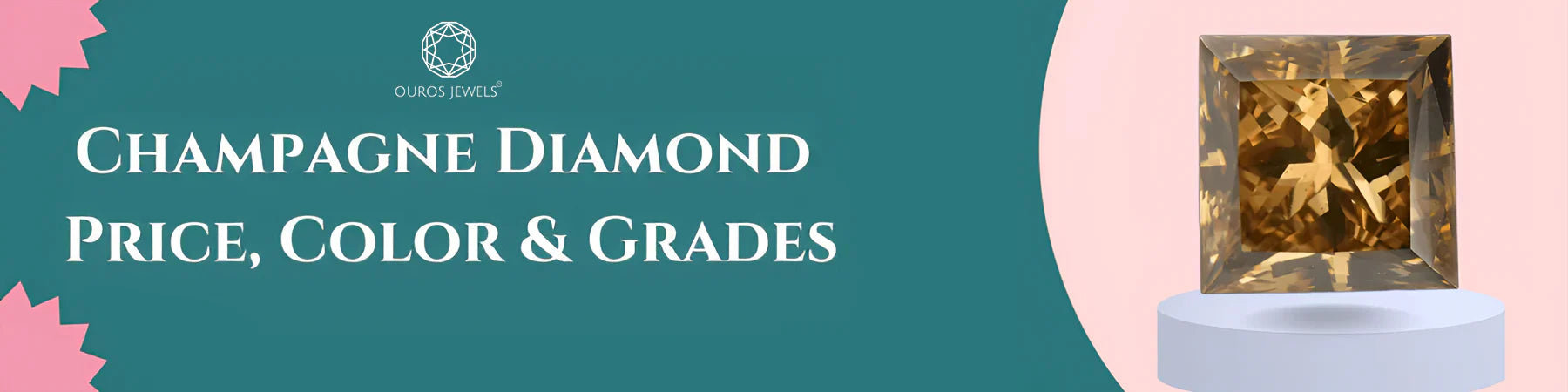 Diamants de couleur champagne avec tous les détails - Ouros Jewels